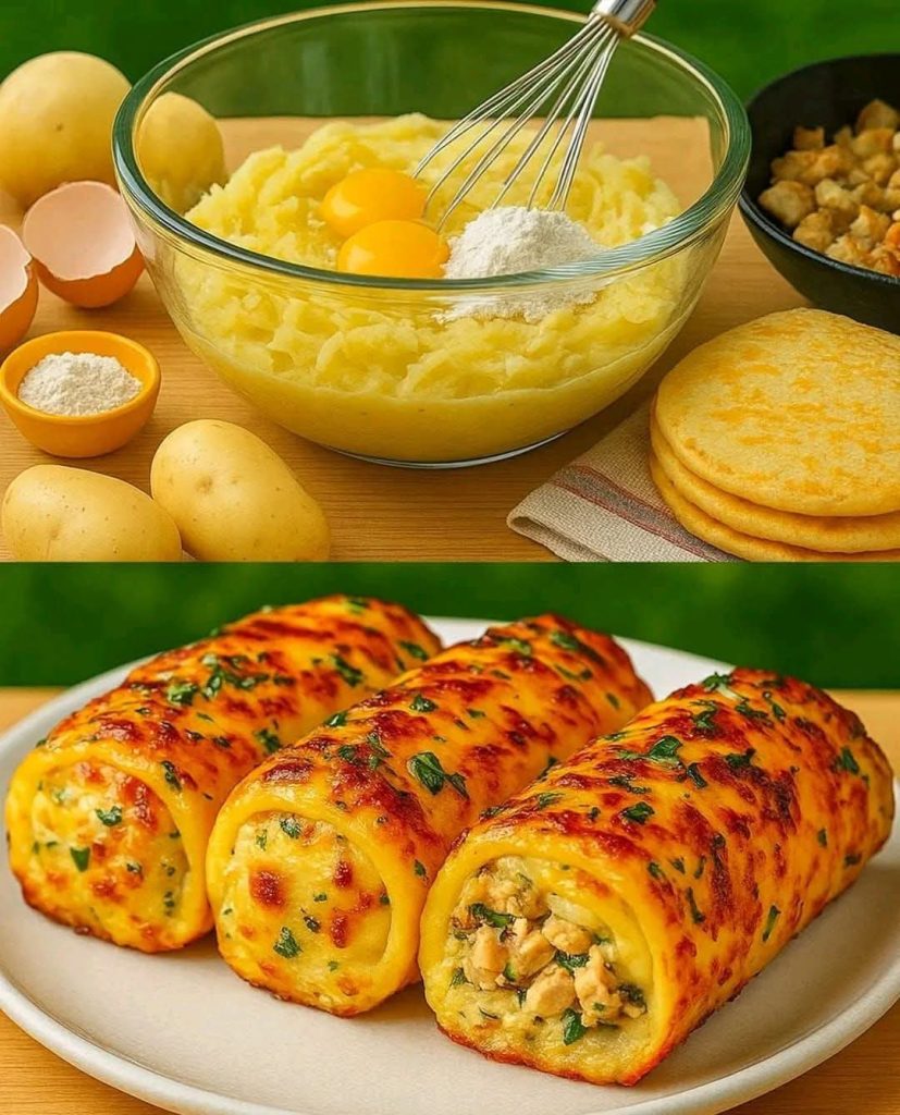 Potato Rolls with Cheese and Chicken: A Delight That Melts in Your ...